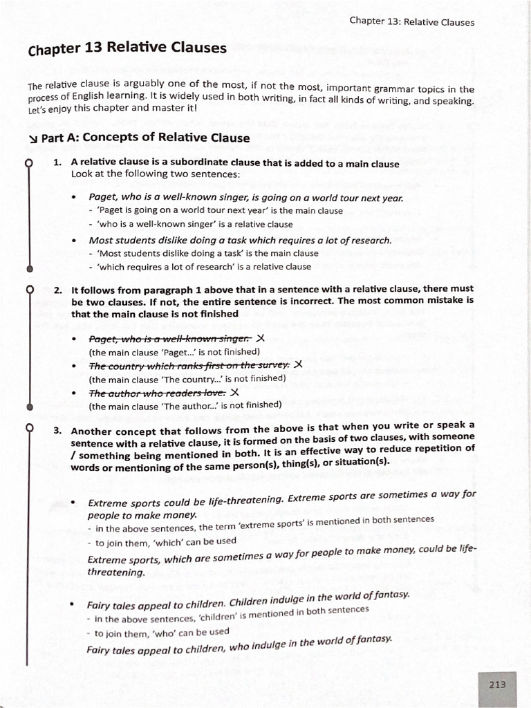 Relative Clauses Note | PDF