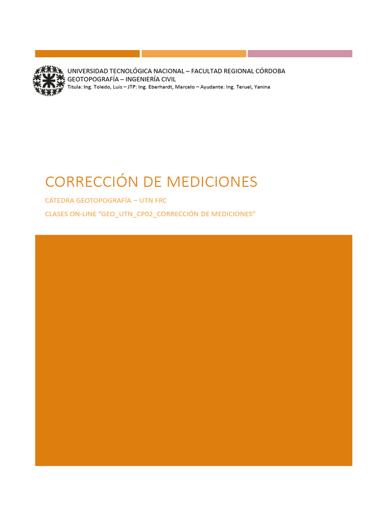 UTN - GEO - CP02 - Correccion de Mediciones - Rev01 | PDF | Distancia | Triángulo