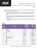 Algebra 1 Practice Test Answer Key | PDF | Numbers | Equations