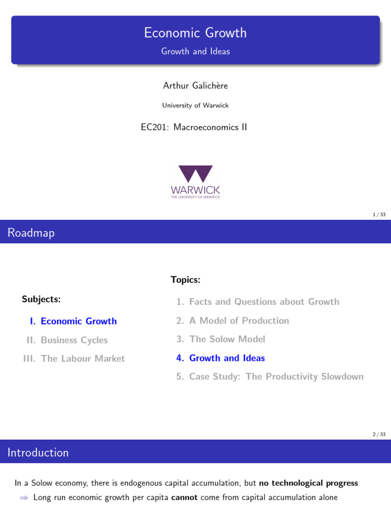 Endogenous Economic Growth Models | PDF | Economic Growth | Production ...