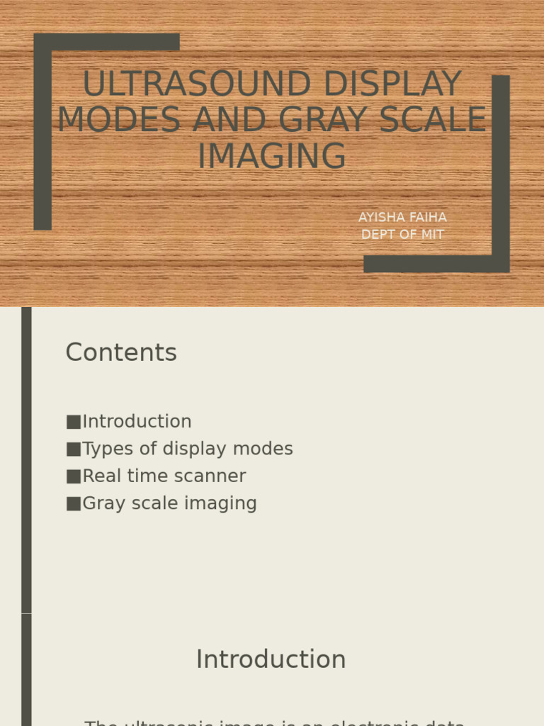 Ultrasound Imaging: Display Modes Explained | PDF | Medical Ultrasound ...