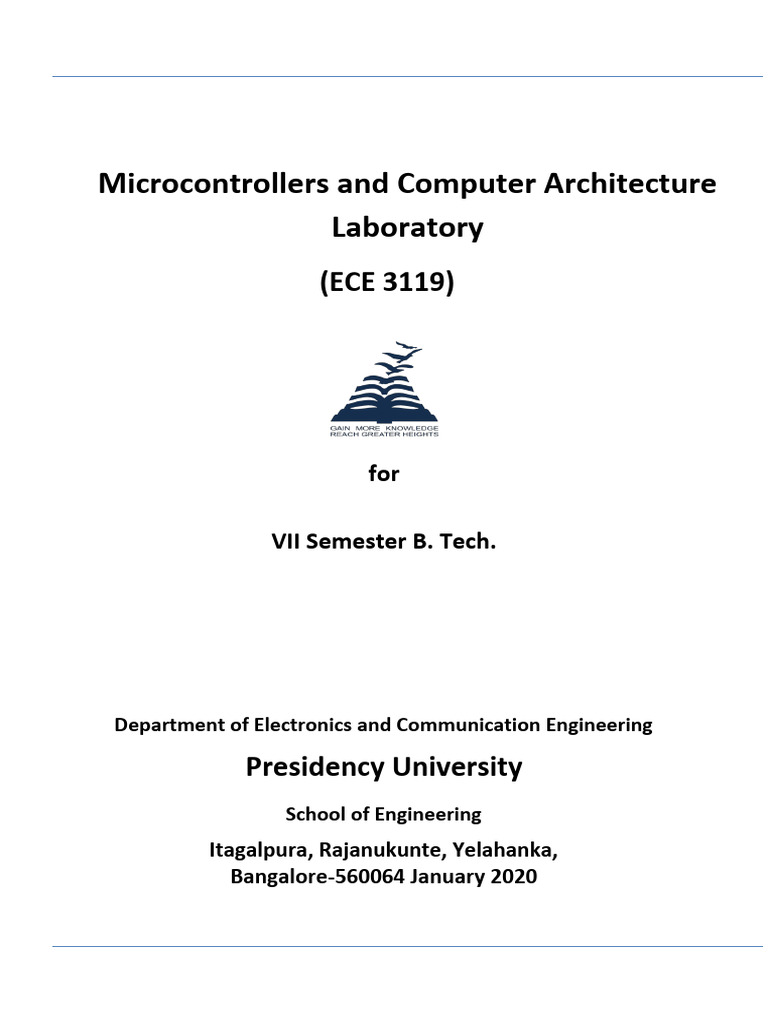 Microcontroller Manual | PDF | Microcontroller | Central Processing Unit
