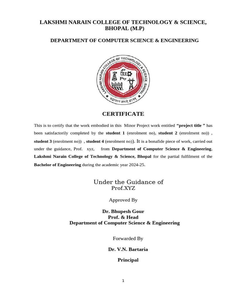 After First Pages Templates of Minor Project-1 | PDF | Computing ...