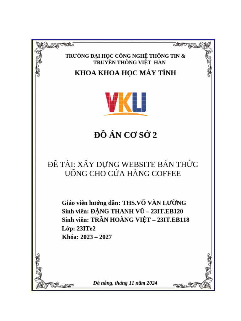 Báo Cáo DACS2 VKU | PDF