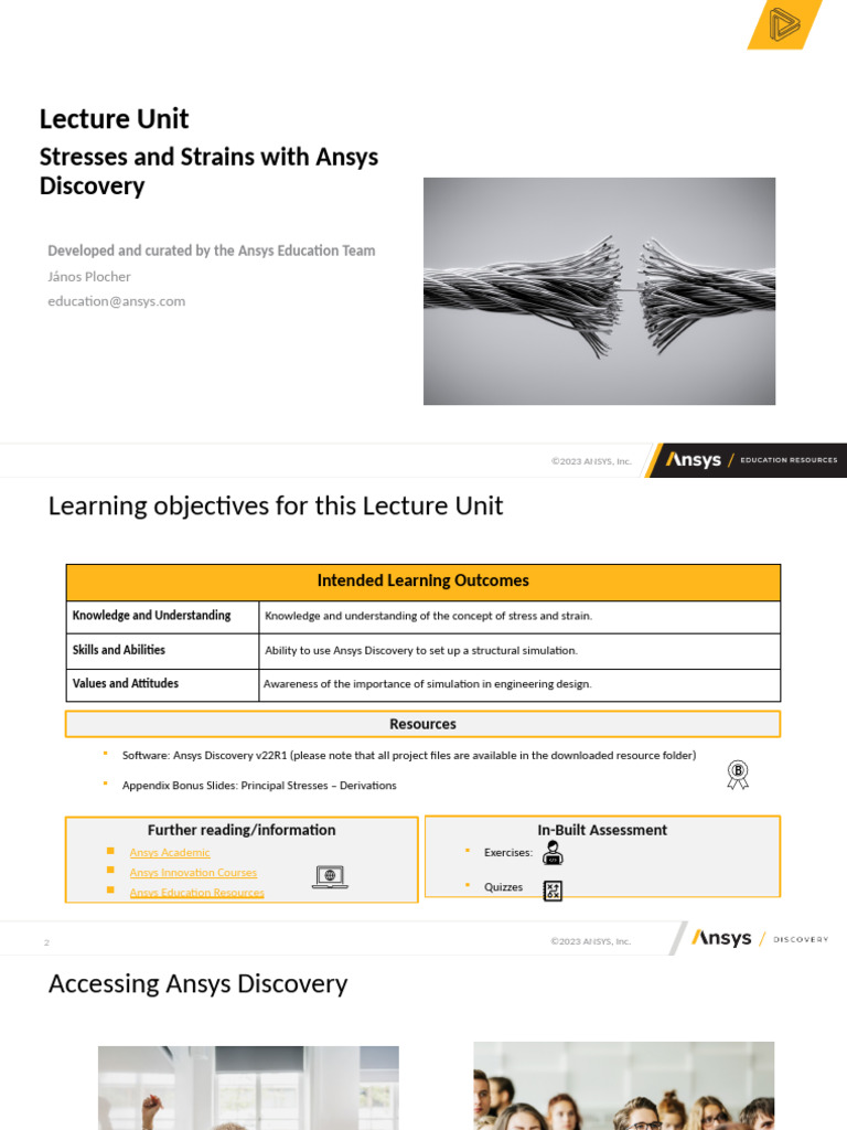 Lecture Stresses Strains Discovery PPTSSTDIEN23 | PDF | Deformation ...