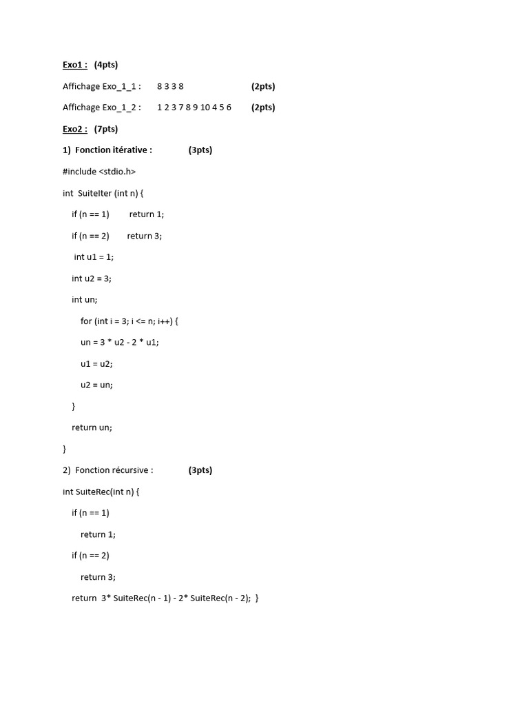 Corrige Exam | PDF