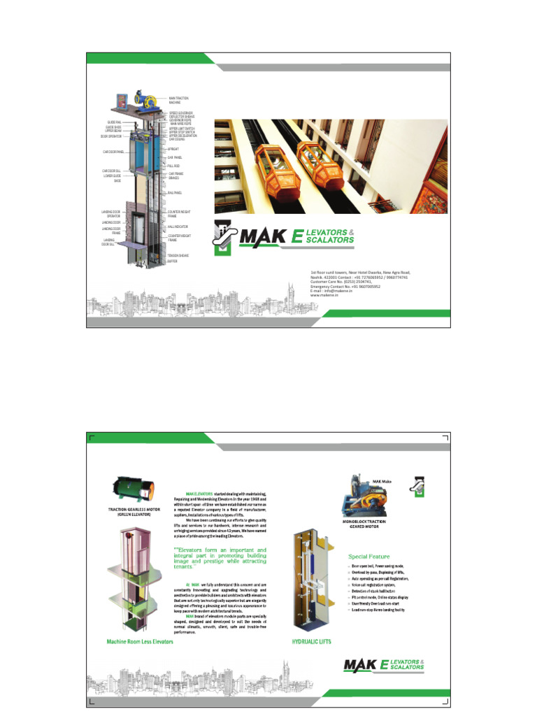 MAK Brochure Final 20-6-2018 | PDF | Elevator | Transport