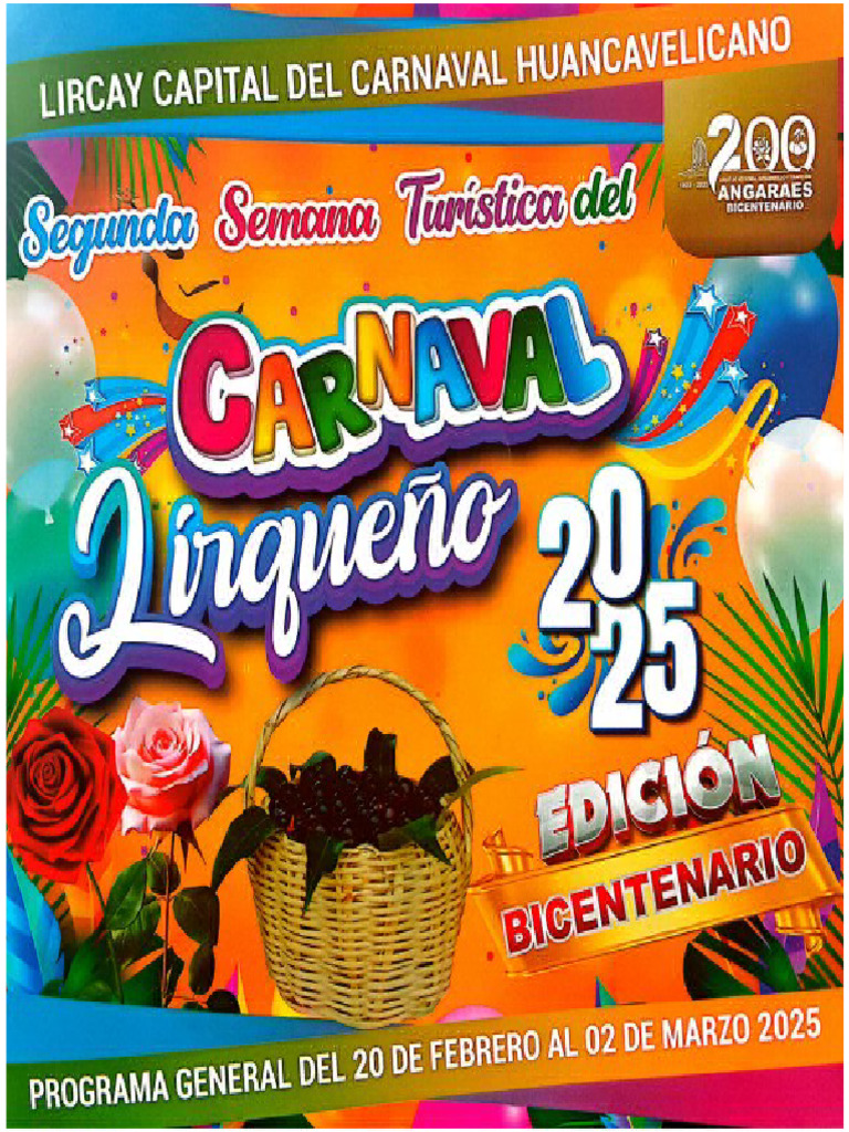 Programa Carnaval Lirqueño 2025 | PDF