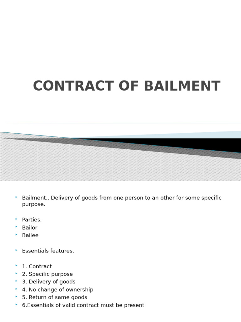03 Contract of Bailment | PDF