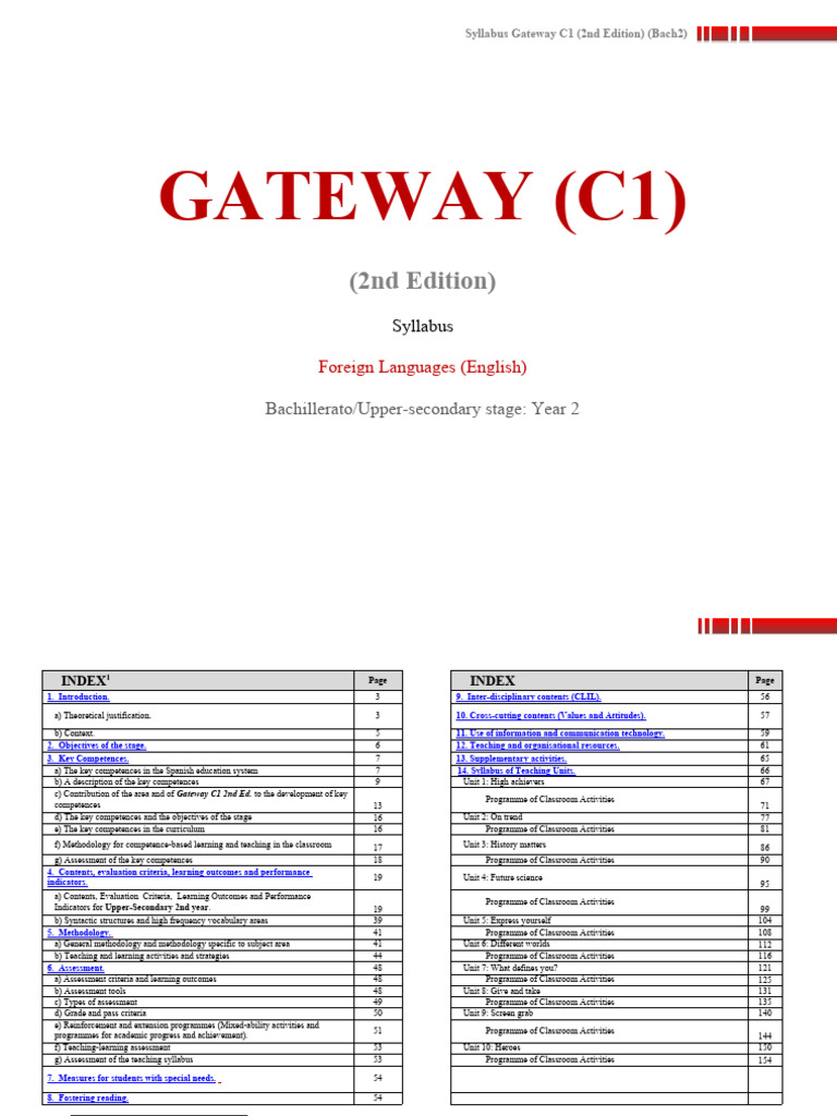 Gateway c1 2nd Edition 3 | PDF | Educational Assessment | Procedural ...