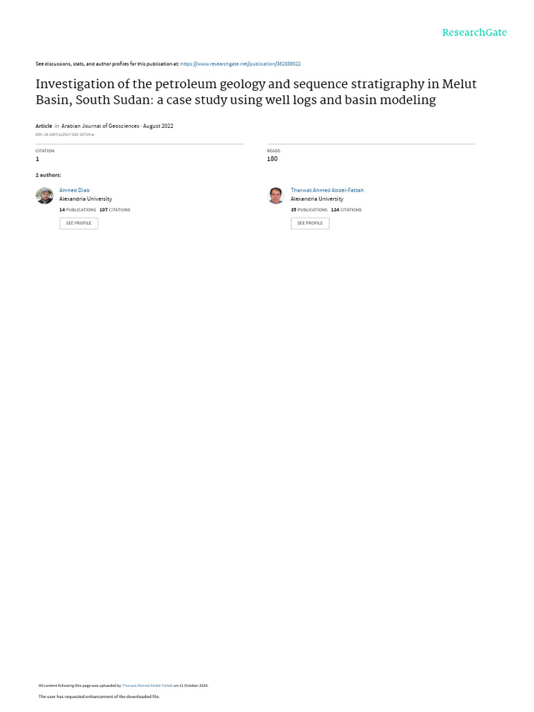 MelutBasin SouthSudan | PDF | Petroleum Reservoir | Petroleum Geology