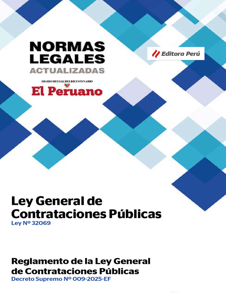 Ley #32069 - Decreto Supremo #009-2025-EF | PDF | Subasta | Regulación