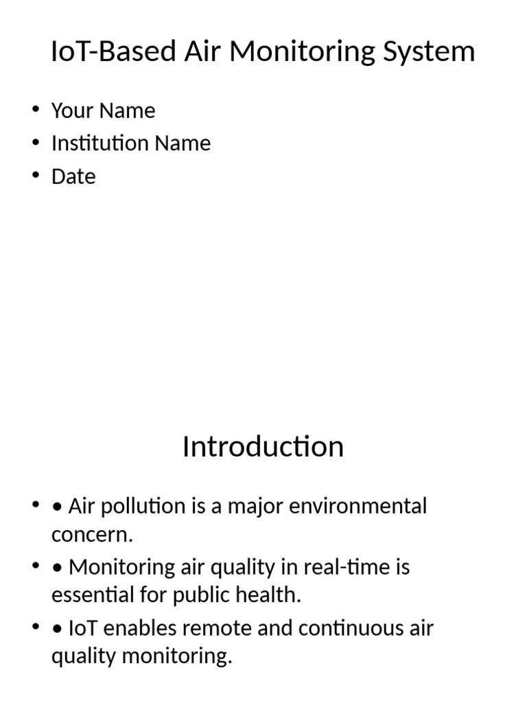 IoT_Air_Monitoring_System_with_Diagrams | PDF | Internet Of Things | Sensor