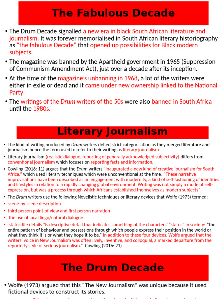 The Impact of Drum Magazine on Black Literature | PDF
