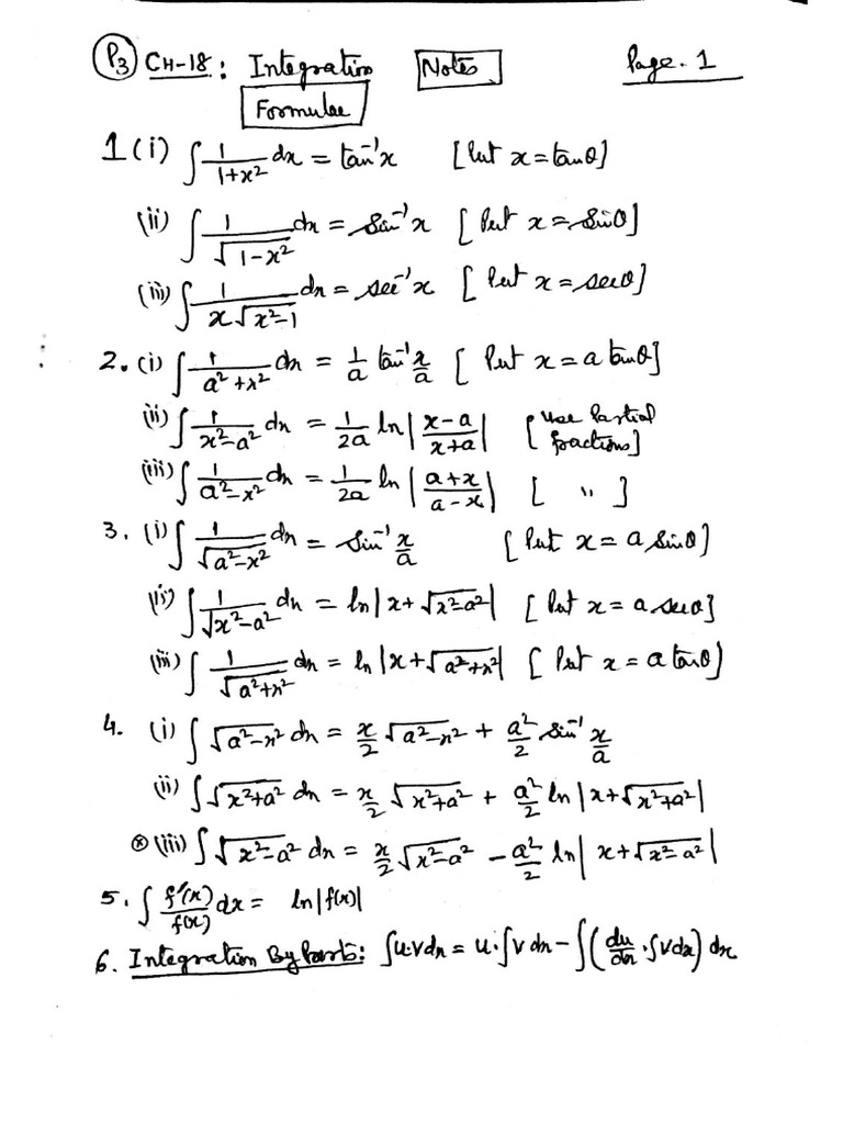 p3-integration-by-substitution-and-integration-by-parts-notes-hand ...