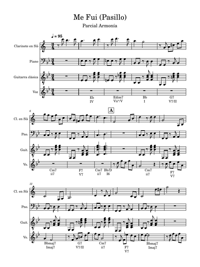 Me Fui (Pasillo) | PDF