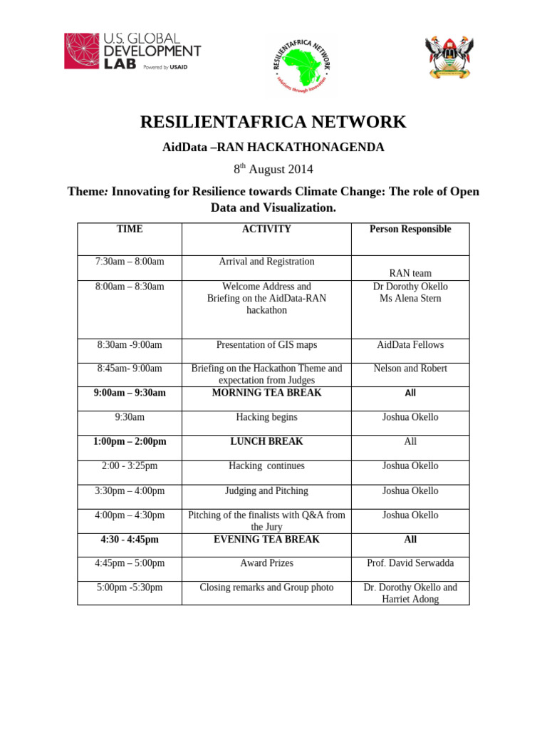 Hackathon Agenda Final | PDF