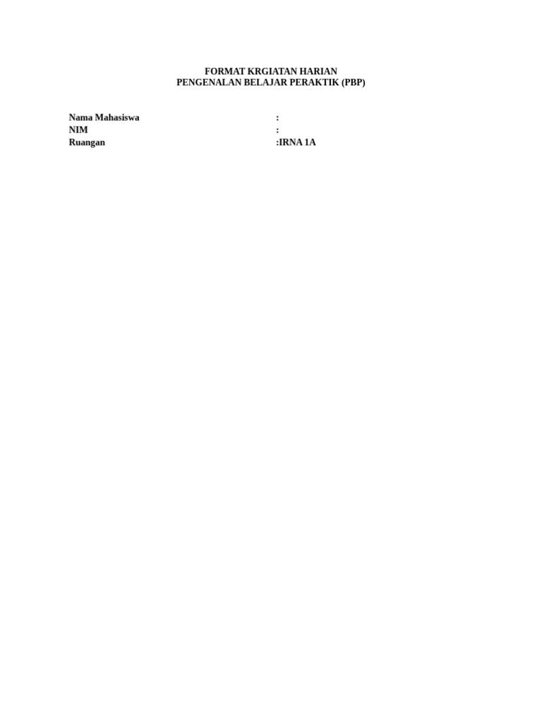 Format Rencana Kegiatan | PDF