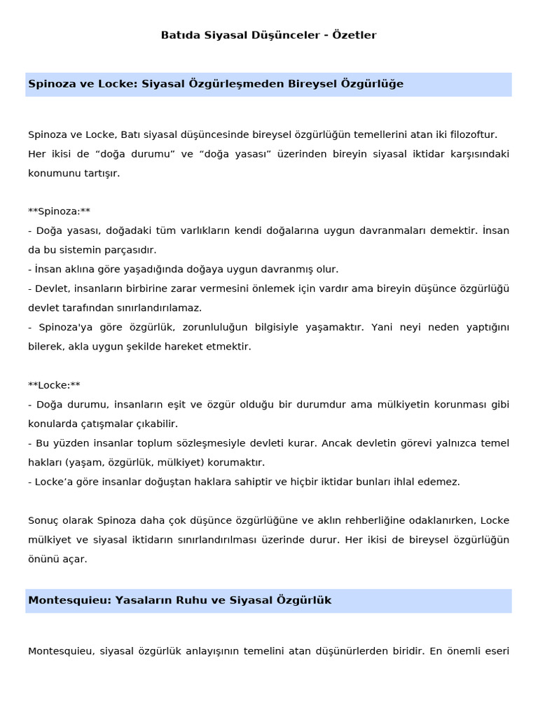 Batida Siyasal Dusunce Konular | PDF