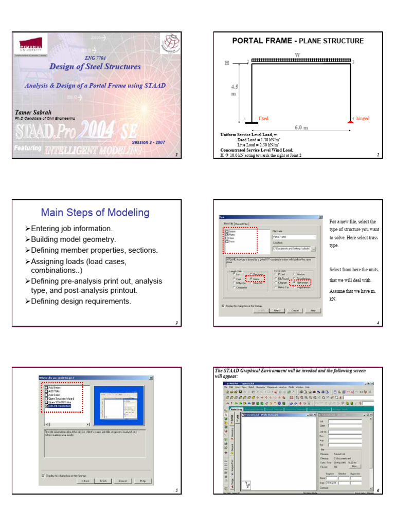 Analysis and Design of A Portal Frame Us | PDF | Beam (Structure) | Mechanical Engineering