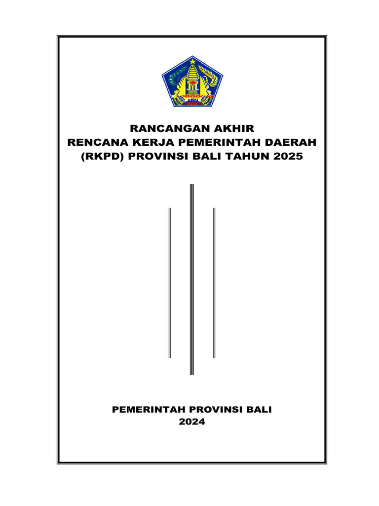 RKPD Bali 2025 | PDF