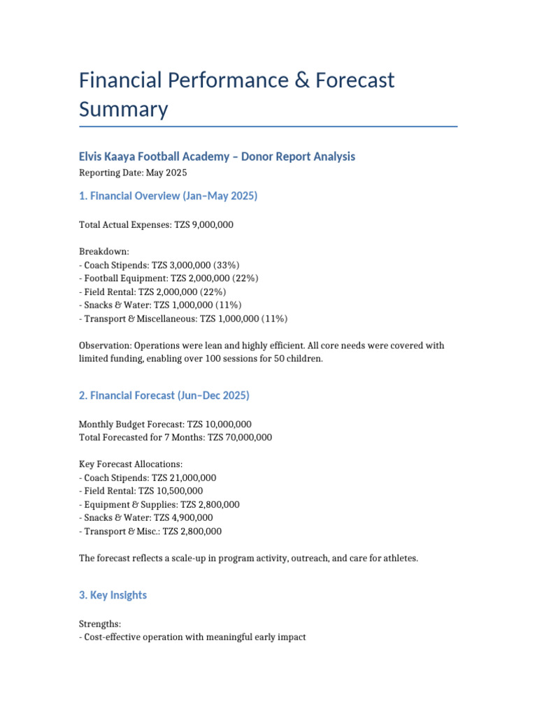 Donor Report Analysis Summary | PDF
