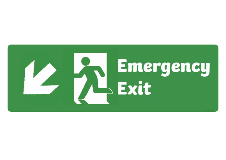 Emergency Exit - Diagonal Down | PDF