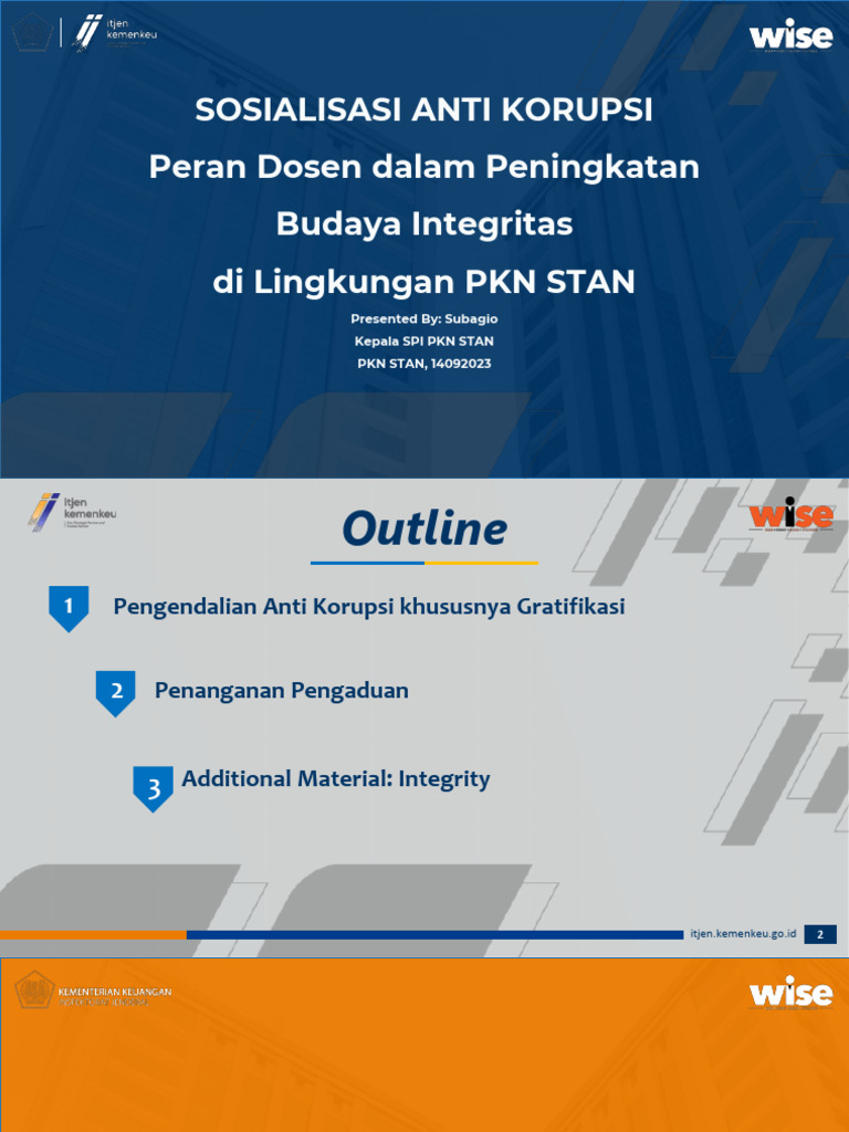 Peran Dosen dalam Budaya Anti Korupsi | PDF