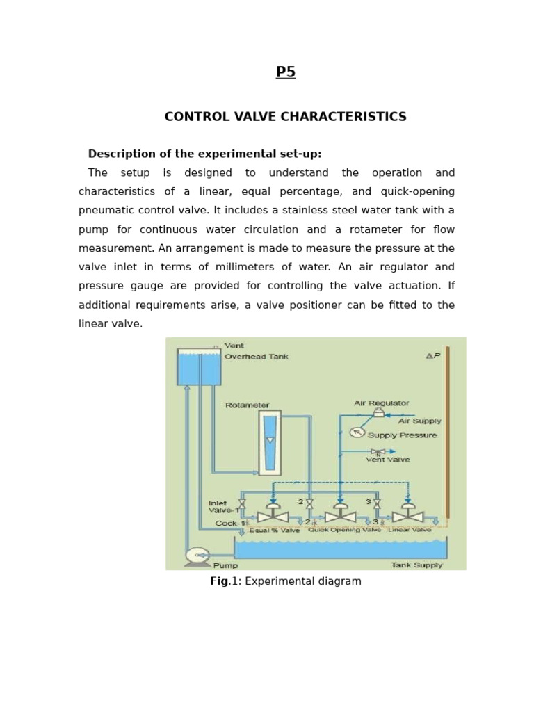 Control Valve Characteristics[1] | PDF | Valve | Pressure
