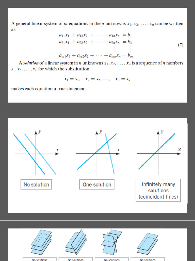 1.1 Introduction To Systems of Linear Equations | PDF