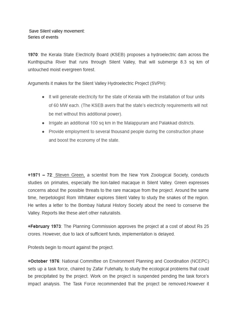 Save Silent Valley Movement | PDF