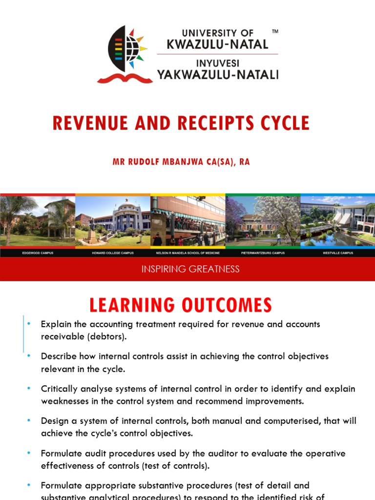 Revenue and Receipts Cycle Audit Guide | PDF | Audit | Internal Control