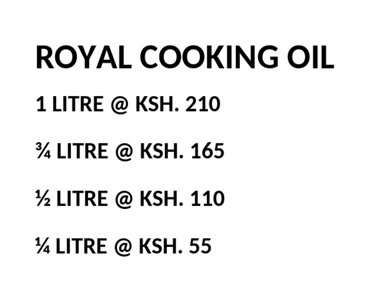 Royal Cooking Oil | PDF