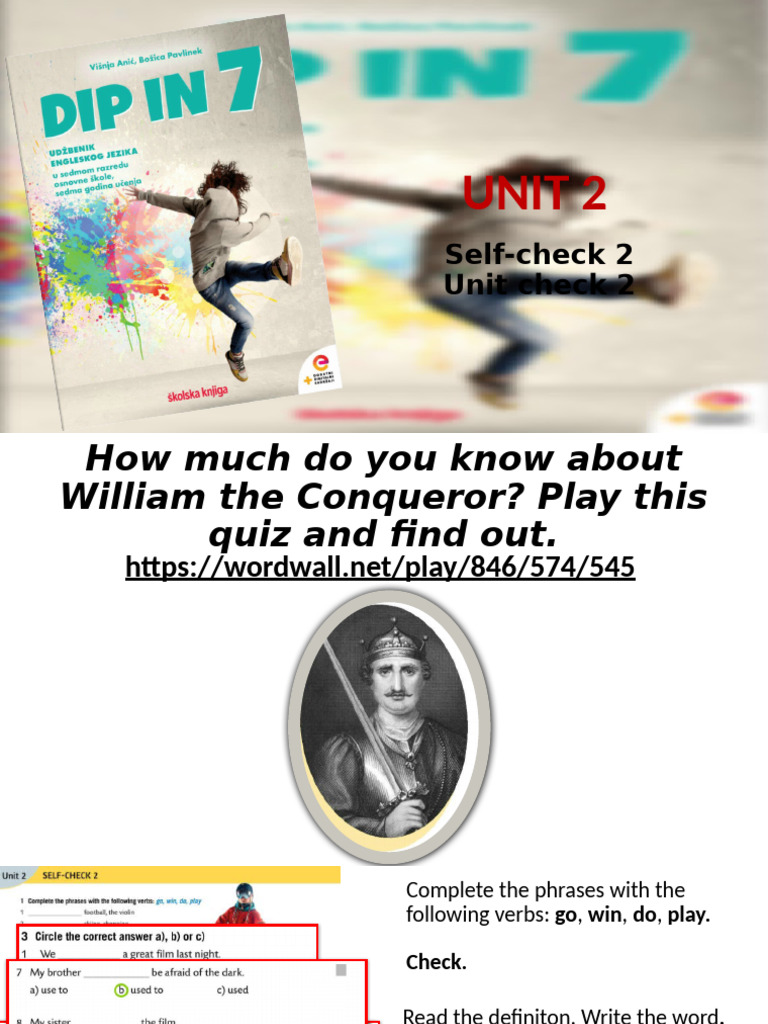 Dip in 7 Unit 2 Self-Check 2 Unit Check 2 | PDF | Verb | Question