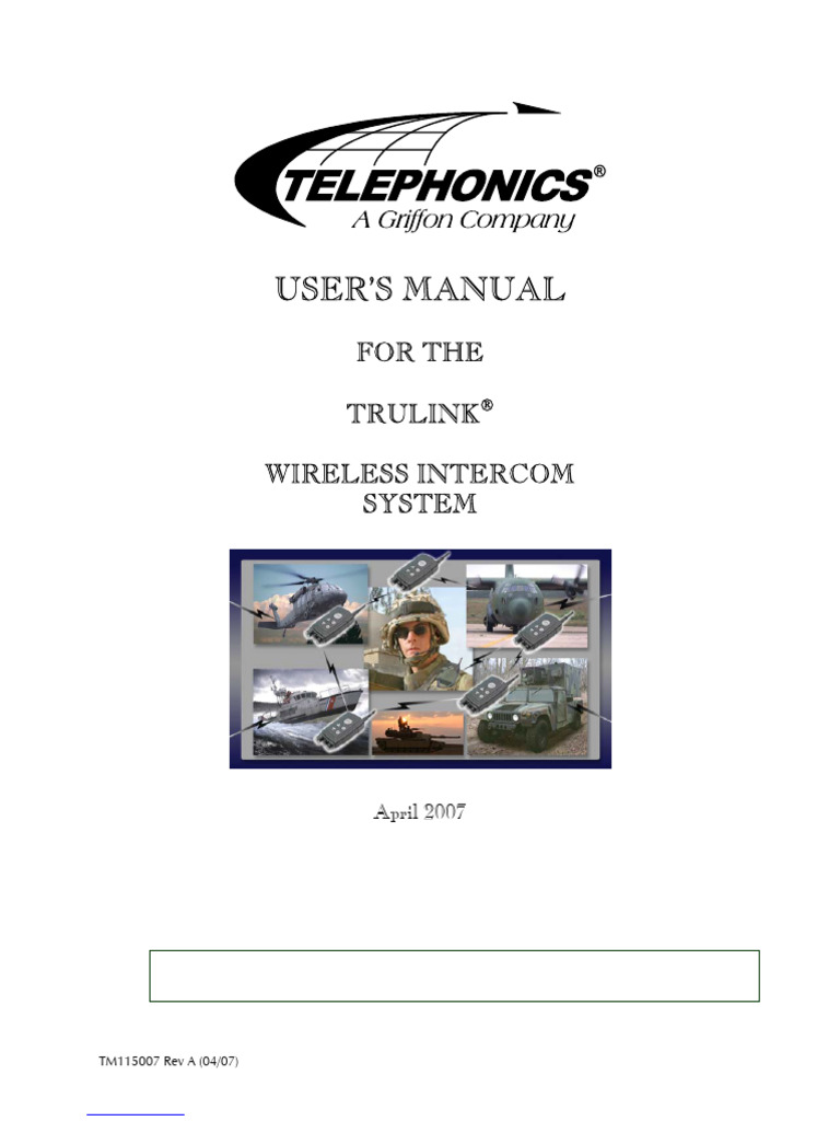 Trulink Manual | PDF | Radio | Electromagnetic Interference