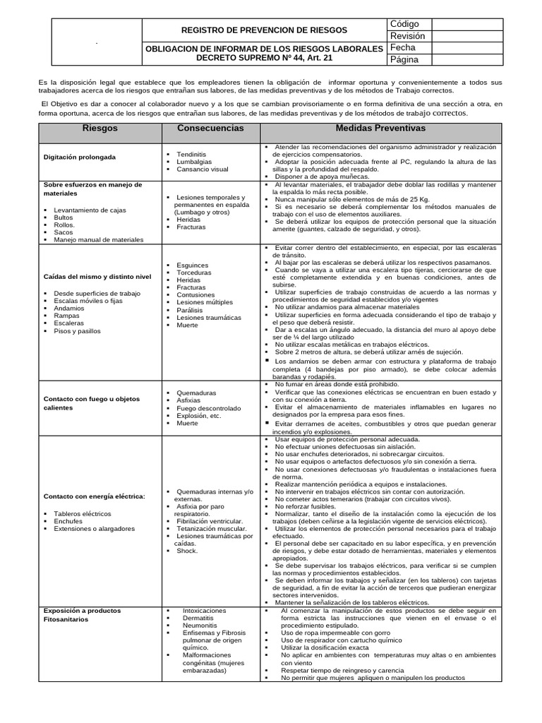 Derecho a Saber_Obligación de informar los riesgos laborales | PDF | Protector solar