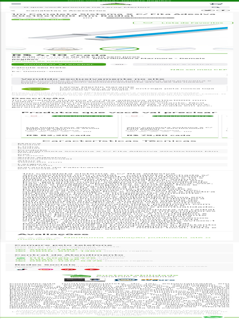 1m Canaleta Sistema X C Fita Adesiva 20x10x1000 MM Radial Leroy Merlin | PDF