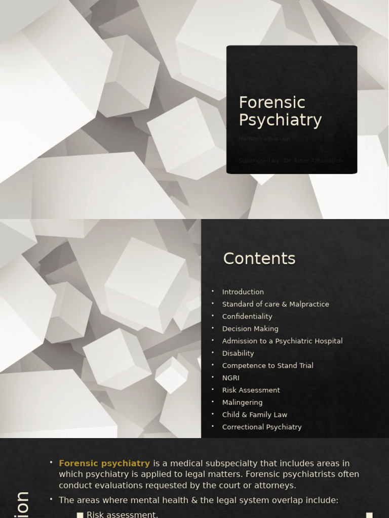 Forensic Psychiatry | PDF | Psychiatry | Informed Consent