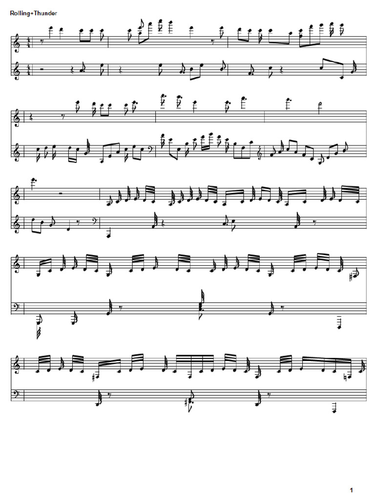 Rolling Thunder Sheet Music | PDF