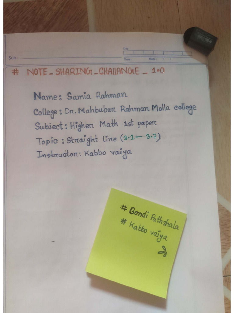 Straight Line Math (3.1-3.7) | PDF