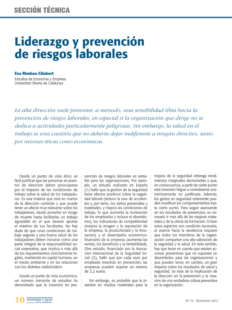 Estilos de Liderazgo y La SST | PDF | Liderazgo | Motivación