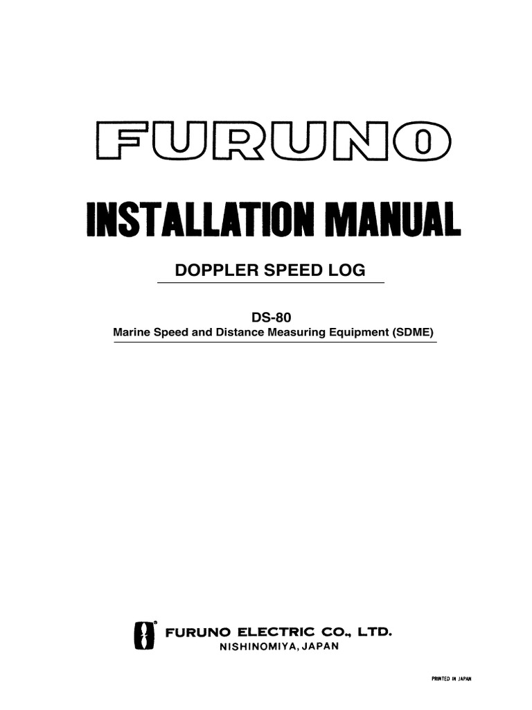 Doppler Speed Log: Marine Speed and Distance Measuring Equipment (SDME ...
