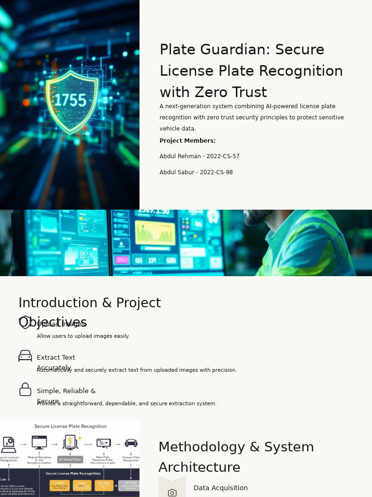 Plate Guardian: Secure License Plate Recognition With Zero Trust | PDF ...