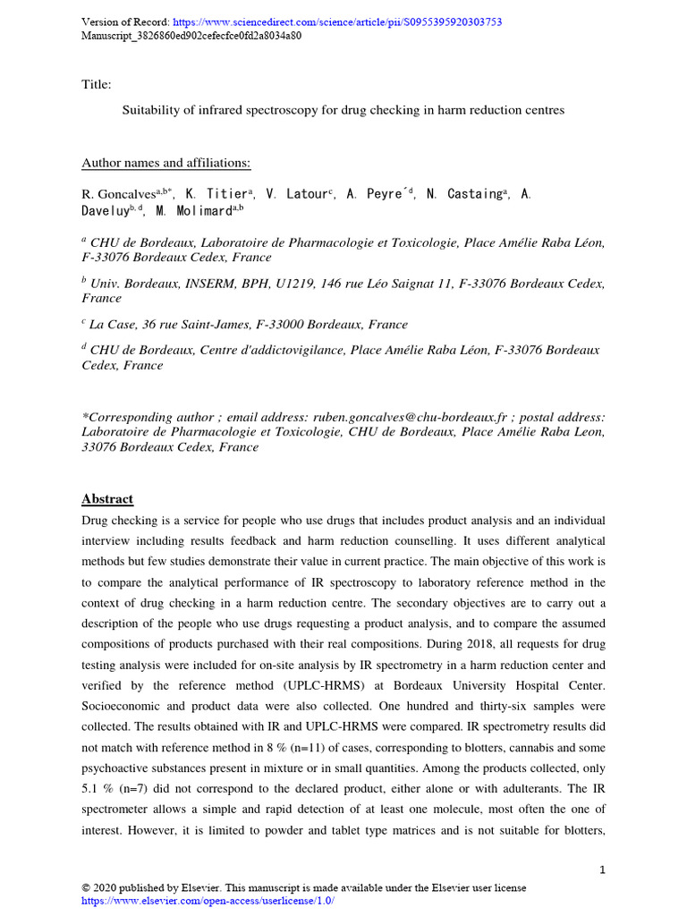 IR Validación de Un Método IR | PDF | Mdma | Gas Chromatography–Mass ...