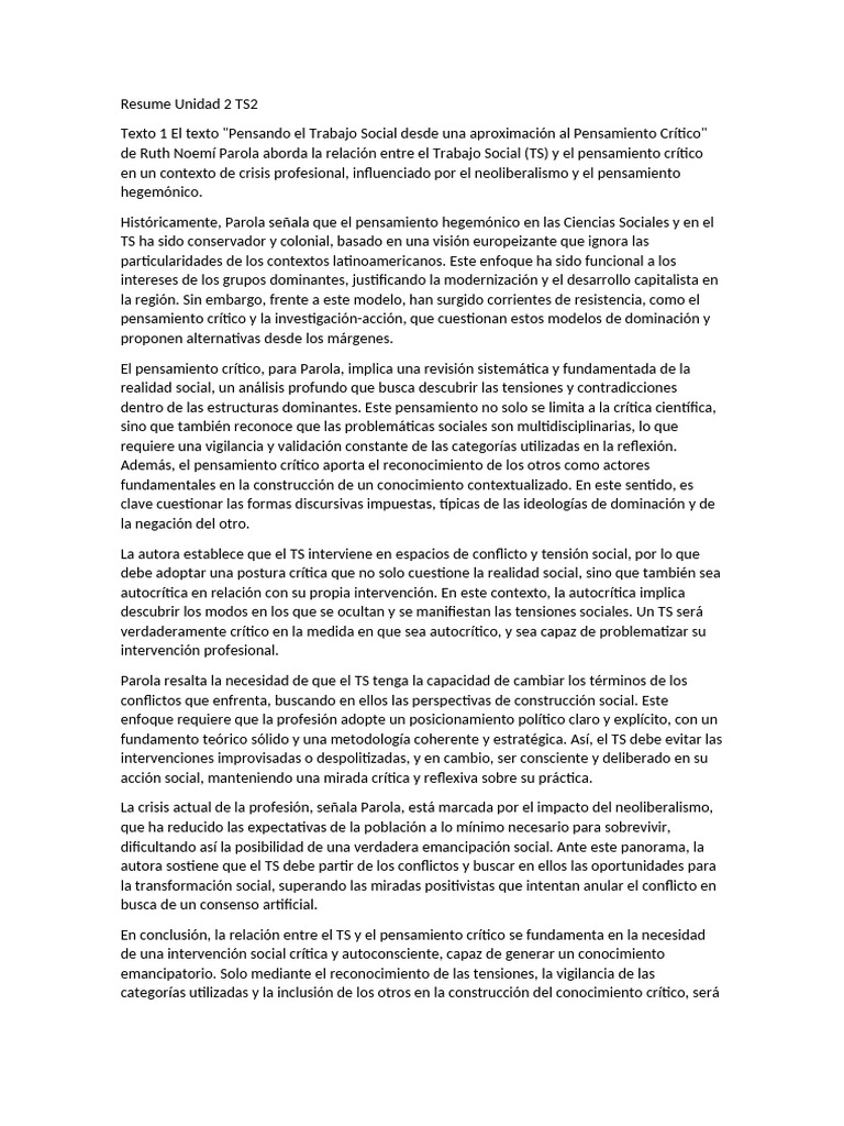 Conjunto de Resumenes TS2 | PDF | Trabajo Social | Comunidad