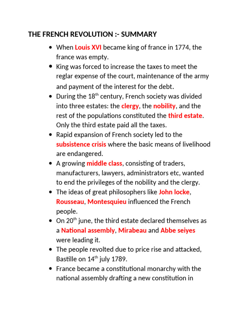 Overview of the French Revolution | PDF