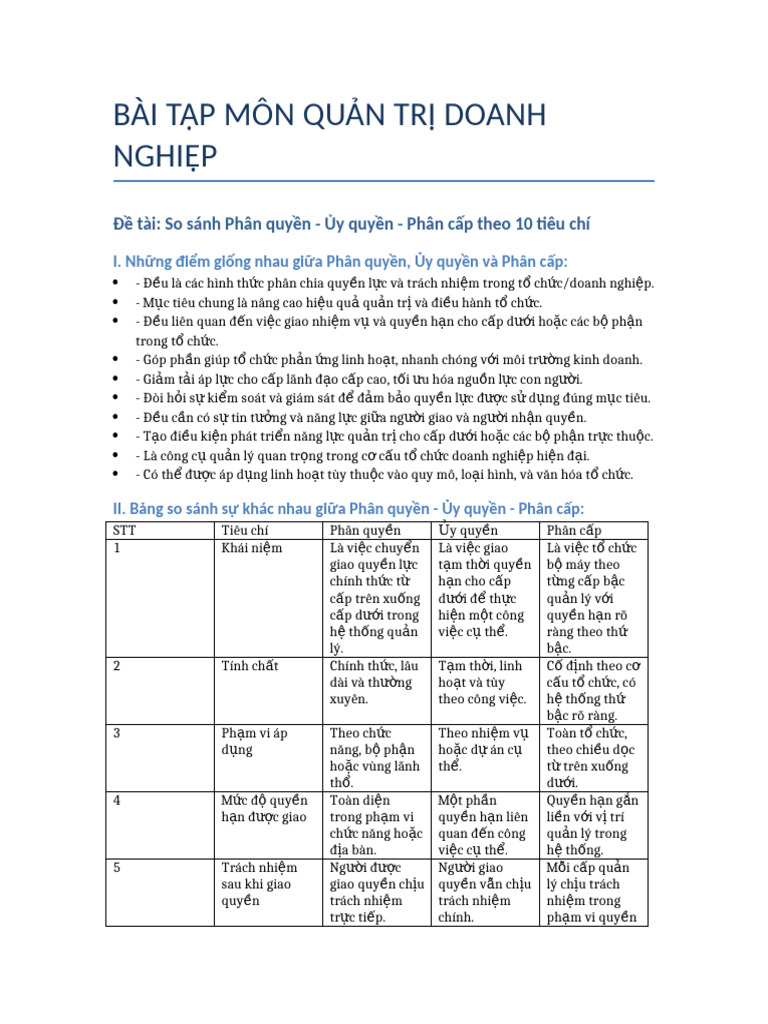 Bai Tap Phan Quyen Uy Quyen Phan Cap | PDF