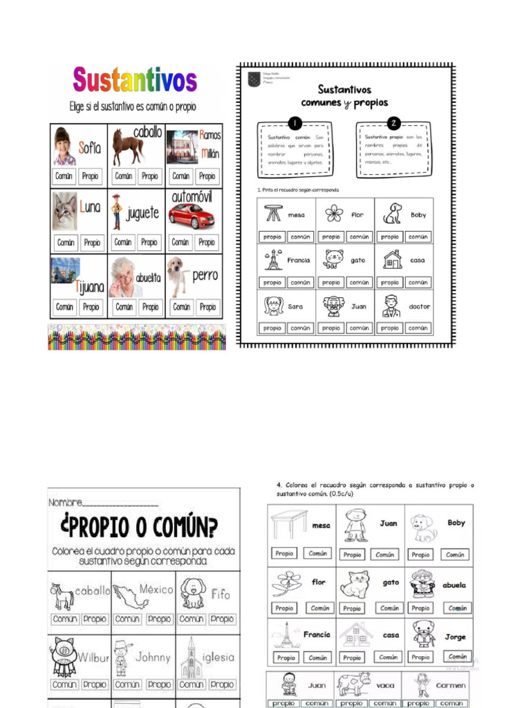 sustantivo propio- comun | PDF