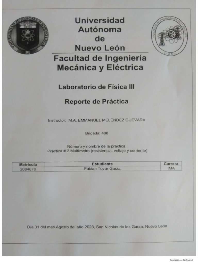 Fabian Tovar - Reporte 2 - Labf3 | PDF