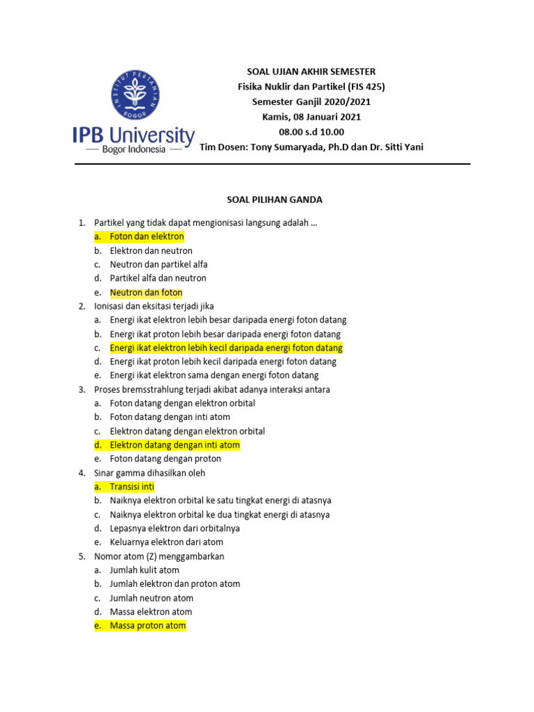 Soal Uas Kating (2) REVISI | PDF